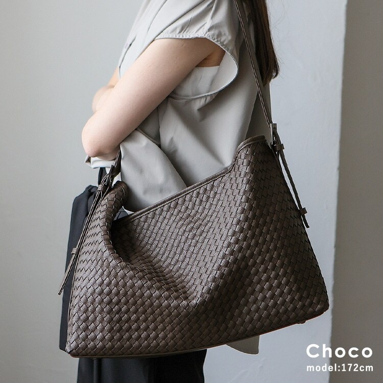 リサイクルレザー】メッシュかごバッグ large | イザック(Y'saccs