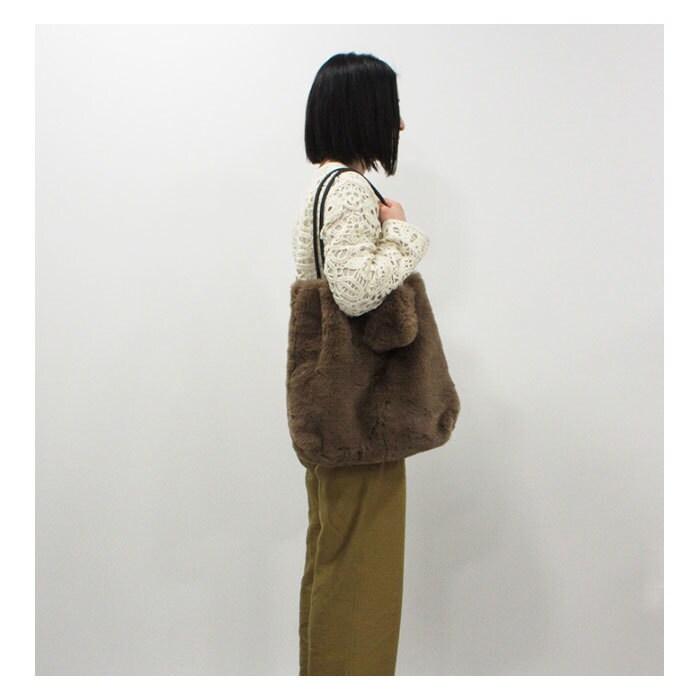 カシェリエ（CACHELLIE）/F/FUR x MESH HANDLE TOTE(ポーチ付） F/FUR x MESH HANDLE TOTE(ポーチ付） | カシェリエ(CACHELLIE