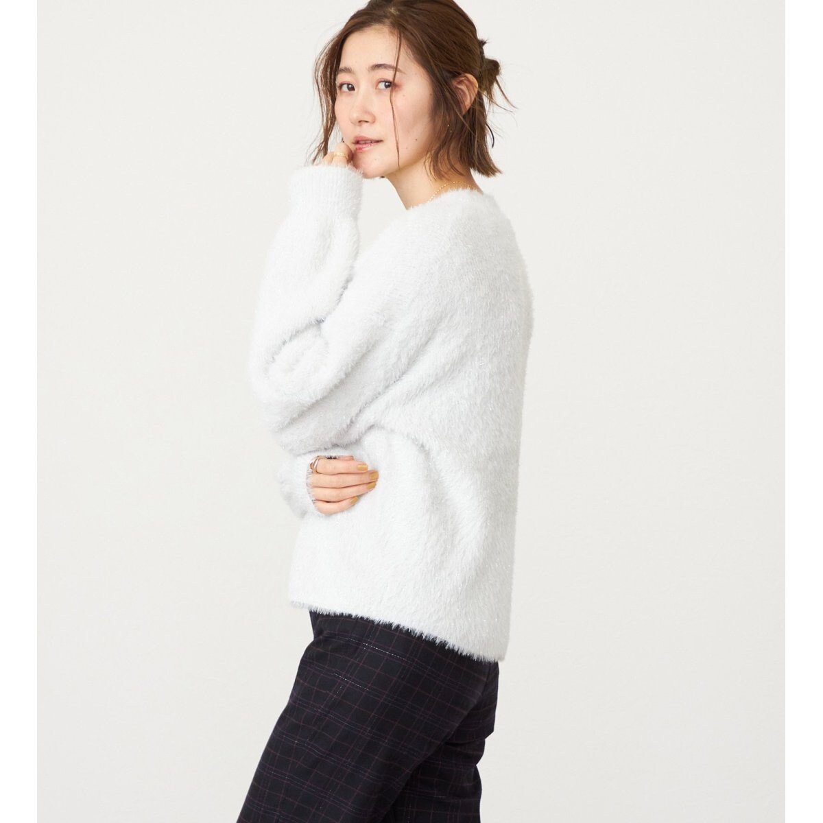 SOMETHING グリッターニットプルオーバー | サムシング(SOMETHING