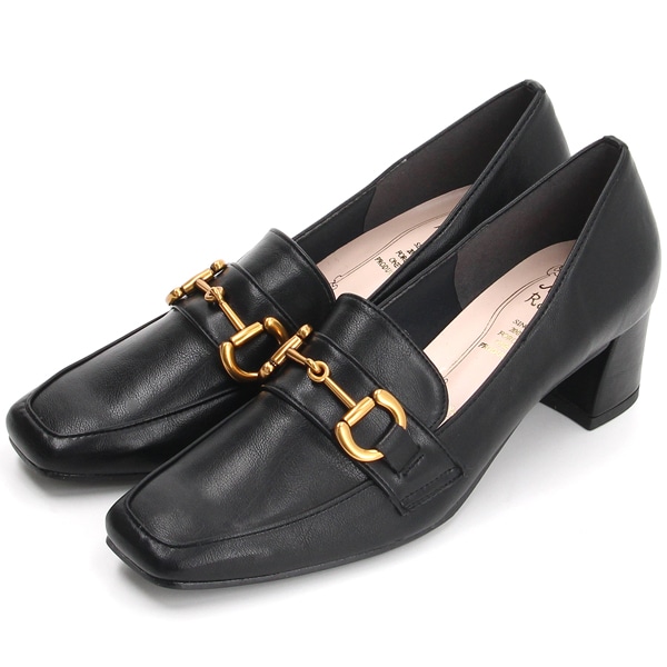 ラウンドトゥフラワーカットバックリボンパンプス | メタルルージュ