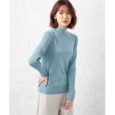 ボタンアクセントウールハイネックニットプルオーバー | エーシーデザインバイアルファキュービック(A/C DESIGN BY ALPHA ...