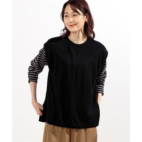 クルーネックベスト | プチ オンフルール(Petit Honfleur) | 522330 | マルイウェブチャネル