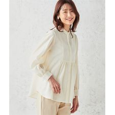 ストライプギャザー切替ブラウス | プチ オンフルール(Petit Honfleur) | 523236 | マルイウェブチャネル