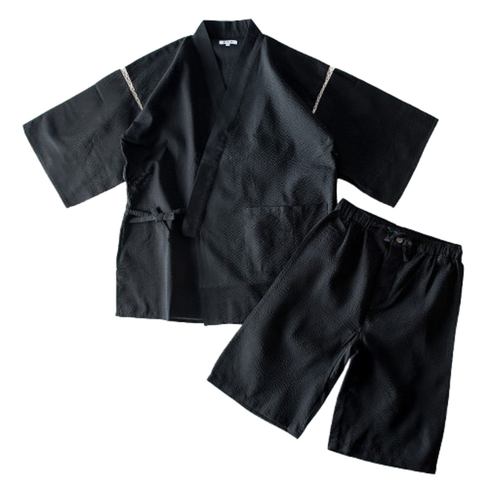 作務衣パンツ 甚平ズボン ウエストゴム 紐結び留 セブンユニフォーム