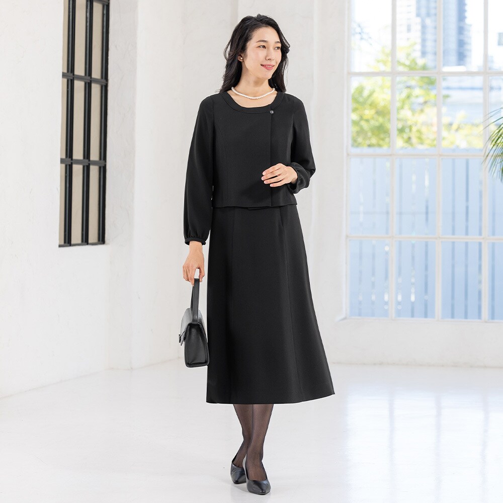 洗える / 抗菌消臭】 喪服 ブラックフォーマル 礼服 着丈が選べる 5号