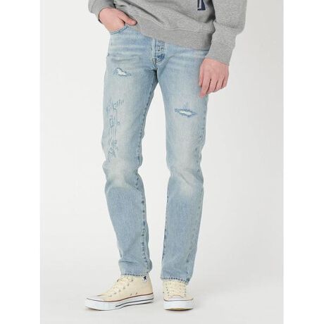 501(R) スリムテーパード ミディアムインディゴ DESTRUCTED | リーバイス(Levi’s) | マルイウェブチャネル