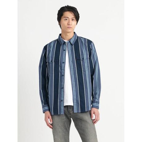 リラックスフィット ウエスタンシャツ ブルー CARSON STRIPE | リーバイス(Levi’s) | マルイウェブチャネル