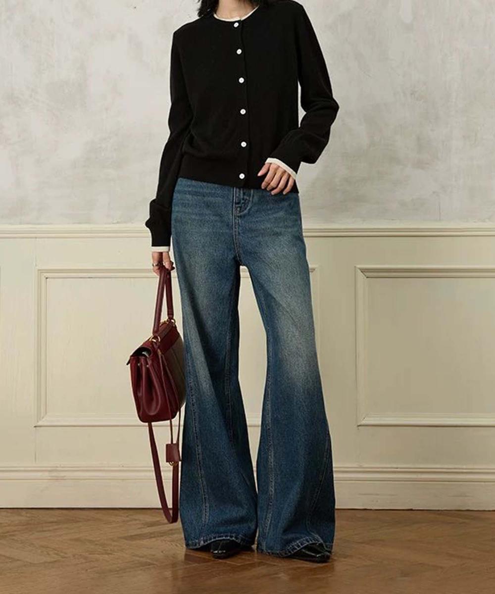 DECADE CLASSIC】ワイドデニムタックパンツ | ディケイドクラシック