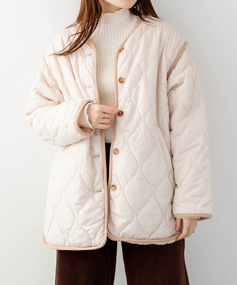 つけ袖3Wayキルティングブルゾン | アットワン(atONE) | マルイウェブ