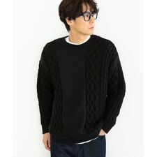 ケーブルニット切り替え裏起毛スウェット | クラフトスタンダードブティック(CRAFT STANDARD BOUTIQUE) | マルイウェブチャネル