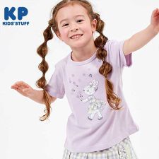 チェックのmimiちゃんアップリケ半袖Tシャツ(100～130) | ケーピー(KP) | マルイウェブチャネル