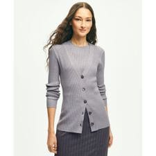 シルクブレンド Vネック リブカーディガン | ブルックスブラザーズ(Brooks Brothers) | マルイウェブチャネル