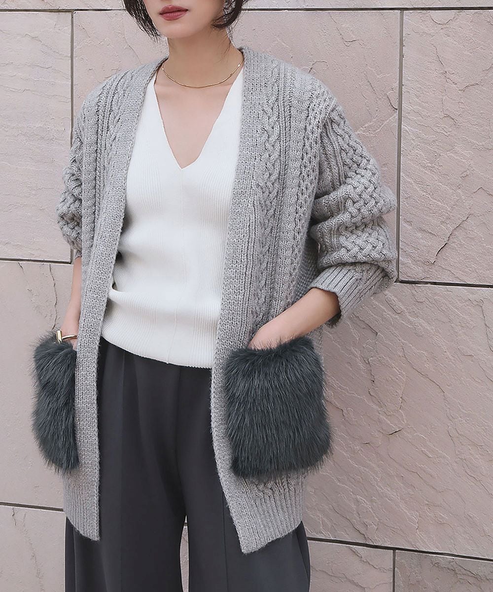 ざっくり編み チャンキーニット カーディガン | エルフランク(ELFRANK